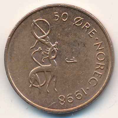 Информация о монете Norway 50 ore 1996 - 2011г. Продать дорого монету ...