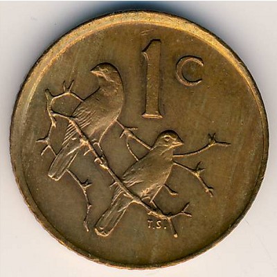 Информация о монете South Africa 1 cent 1970 - 1989г. Продать дорого ...